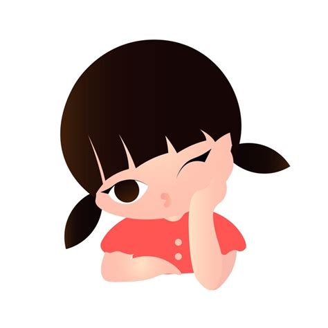 Premium Vector Cute Girl Character
