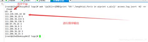 企业级 Shell案例13——nginx访问日志分析uvawk Ip 1 End Print Lengthip