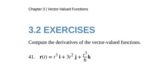 Solved Chapter Vector Valued Functions EXERCISES Chegg