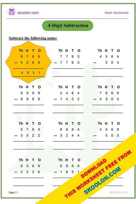 4 Digit Subtraction