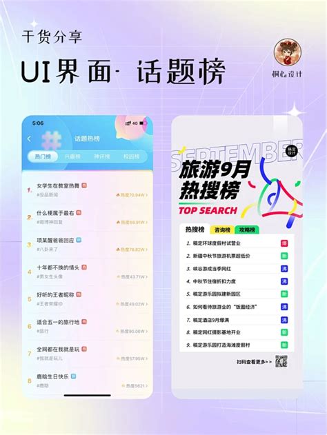 ui设计干货分享 丨 话题榜设计分享 小红书 花瓣网