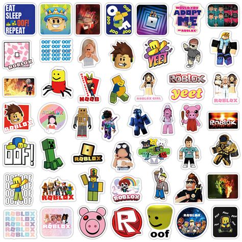 Cartoon Anime Game Roblox Stickers For Car Laptop Phone Stationery