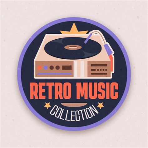 Free Vector Hand Drawn Record Label Logo Design