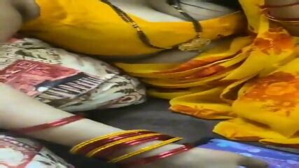 Sexy Big Boob Bhabhi In Yellow Saree Seducing Devar P