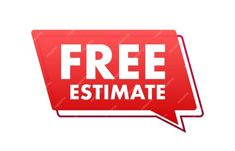 Premium Vector Free Estimate Label Approximate Calculation Of The