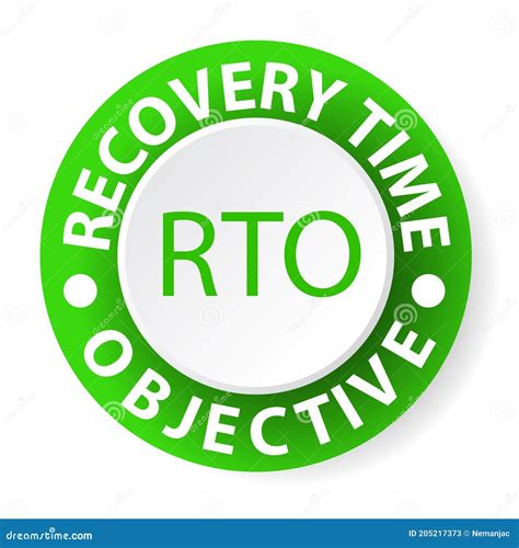 Recovery Time Objective Button Stock Vector Illustration Of Monitoring Crisis 205217373