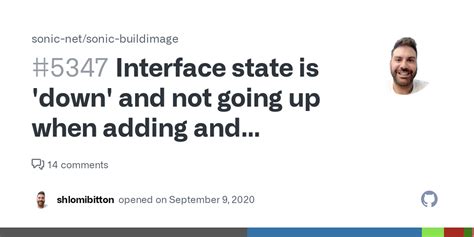Interface State Is Down And Not Going Up When Adding And Removing It
