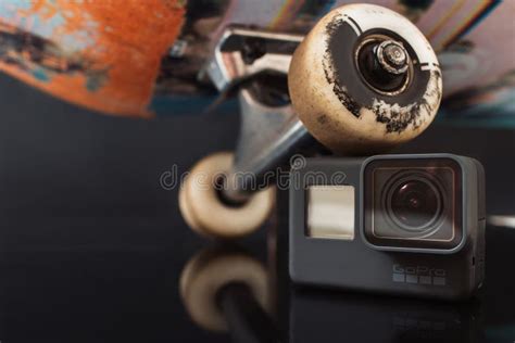 Skateboard Wheel Stays On GoPro Hero5 Editorial Stock Photo Image Of