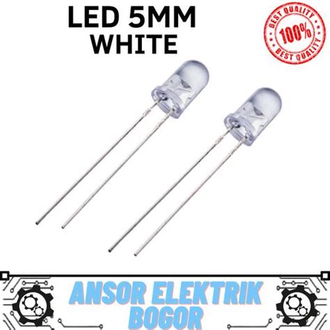 Jual 1 Pcs Led 5mm White Arduino 1 Pcs Led 5mm Putih For Arduino Dll Kab Bogor Ansori