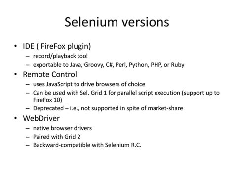 selenium webdriver training 2012 phil coulson ppt