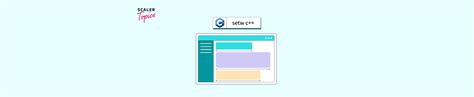 C Setw Function Scaler Topics