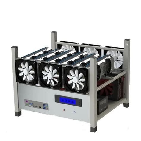 Stackable Ethereum Crypto GPU Chassis Rack Open Air Miner Case Computer GPU LCD Mining Rig