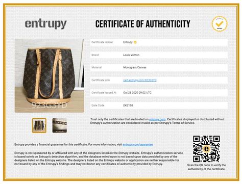 Upgraded Certificate Of Authenticity Coming Soon Entrupy