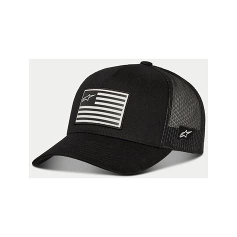 Alpinestars Flag Snapback Hat Motorcycle Cap Black Black For Sale