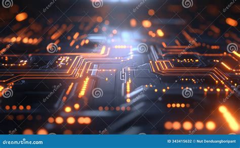 Intricate Electronic Circuitry Displayed On A Compact And Complex Circuit Board Stock Image