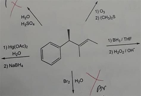 Solved 1 O3 2 Ch3 2 S 1 Hg Oac 2 ←h2o 2 Nabh4 2