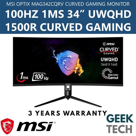 Msi Optix Mag Cqrv Uwqhd Hz Ms R Curved Gaming Monitor Shopee Malaysia