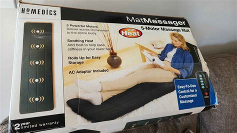 Homedics Matmassager 5 Motor Full Body Massager W Heat New