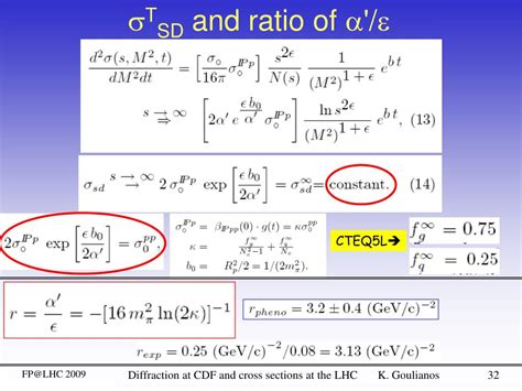 Ppt Diffraction At Cdf And Cross Sections At The Lhc Powerpoint