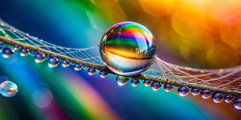 A Stunning Macro Photography Capture Rainbow Diffraction Within A