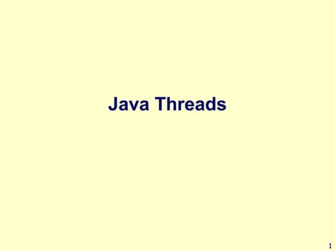 Java Multi Threading Ppt