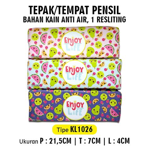 Jual Tempat Pensil Pencil Case Resleting Kl 1026 Tempat Pensil Peralatan Sekolah Alat