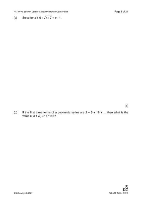 Solution Past Exam Papers Mathematics Ieb Nsc Grade 12 Past Exam