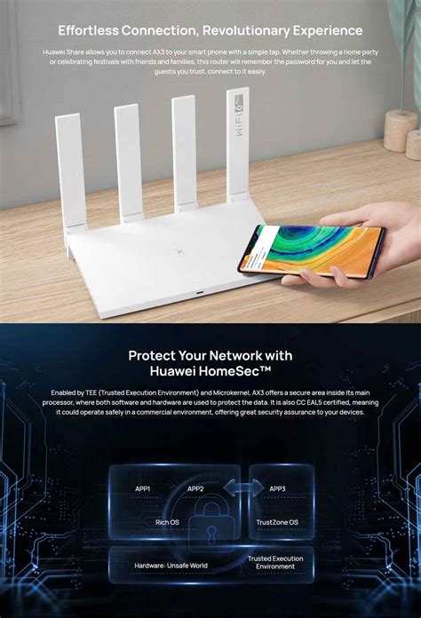 Huawei Ax3 Pro Wireless Router Quad Core Wifi 6 Plus Black