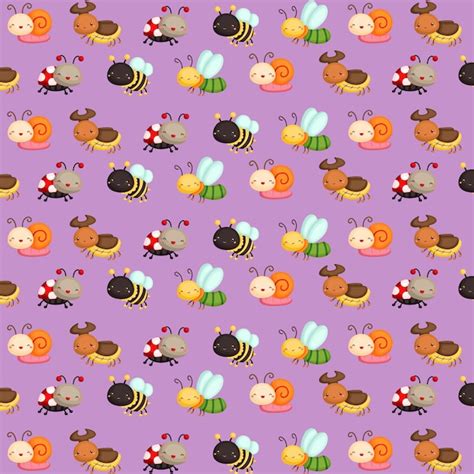 Premium Vector Bugs Pattern Background