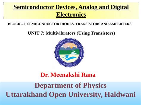 Pdf Unit 7 Multivibrator Using Transistor By Dr Meenakshi Rana Dokumen Tips