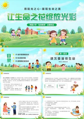 生命只有一次生命教育主题班会课件PPT模板下载 编号lbrvmenl 熊猫办公