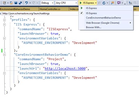 Working With Environments And Launch Settings In Aspnet Core