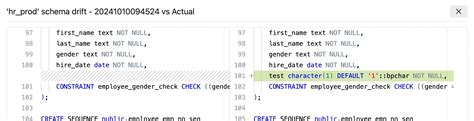 Schema Drift Detection Bytebase Docs