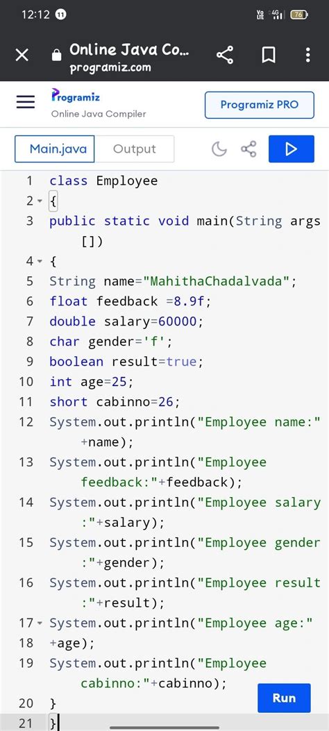 Battula Mahitha On Linkedin Java