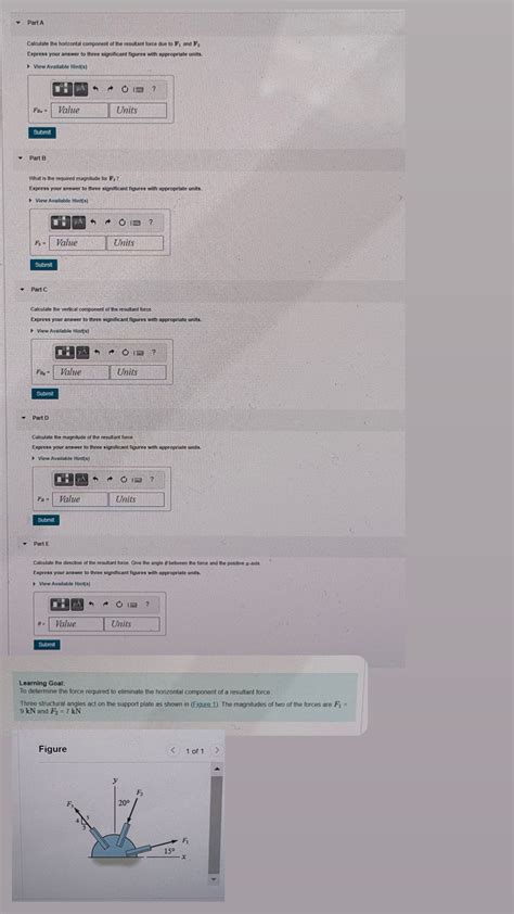 Solved Part ACalculate The Horizontal Component Of The Chegg