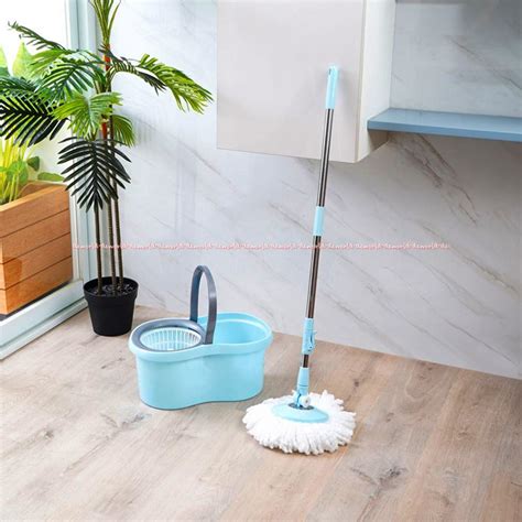Proclean Spin Mop Set Alat Pel Berputar Biru Muda Pro Clean Mop Pel