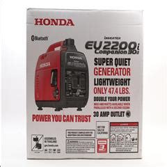 Honda Eu2200i 2200w 120v Bluetooth Super Quiet Gasoline Inverter Generator