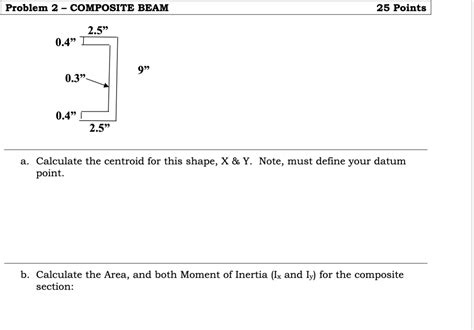Solved Calculate The Centroid For This Shape Xandy ﻿note