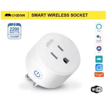 CRABTEK SMART WIFI SOCKET PLUG WITH TIMER VOICE CONTROL Shopee Malaysia