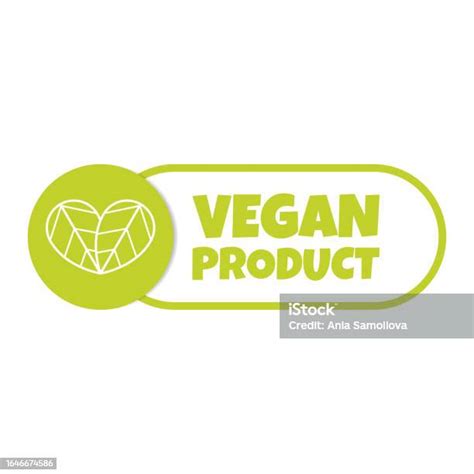 비건 제품 스티커 라벨 배지 및 로고 생태 아이콘입니다 비건 음식 또는 비건 제품을 위한 하트 모양의 나뭇잎이 있는 로고 템플릿입니다 흰색 배경에 분리된 벡터 그림 0명에