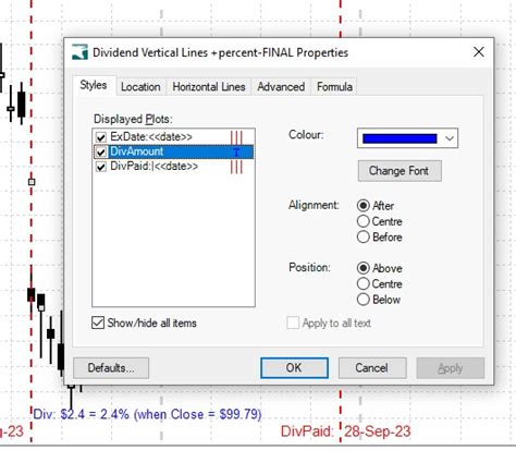 Dividend Vertical Lines Indicator Customising The Indicator Script