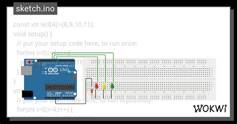 Menyalakan Lebih Dari 1 Led Dengan Perulangan Dan Array Wokwi Esp32