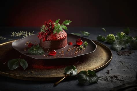 Premium Ai Image Ruby Red Food Presentation Ai Generated