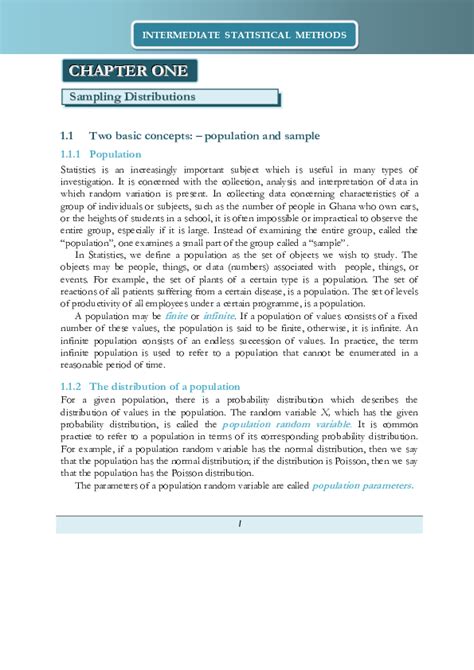 Pdf Intermediate Statistical Methods