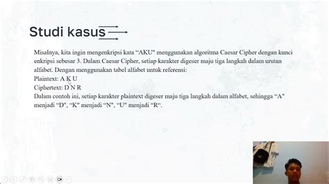 Tugas Kriptografi Keamanan Informasi Algoritma Caesar Cipher Youtube