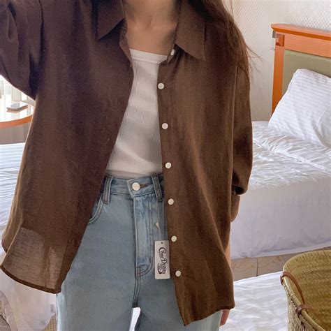 린넨셔츠 여름 루즈핏 얇은 긴팔 남방