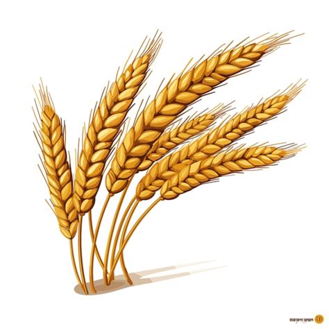 Premium Vector Wheat Vector On White Background