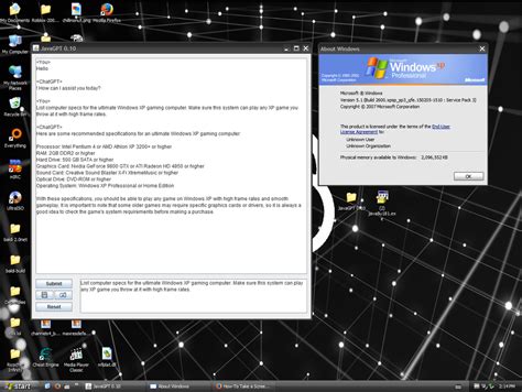 i created a chatgpt java gui which works on windows xp r windowsxp
