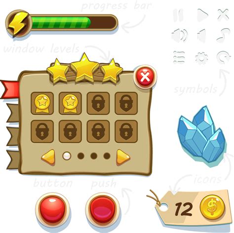 Buttons Game Png Ui Game Png Transparent Png Free Png Download PNG ToolXoX Com
