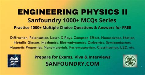 Engineering Physics Ii Questions And Answers Sanfoundry